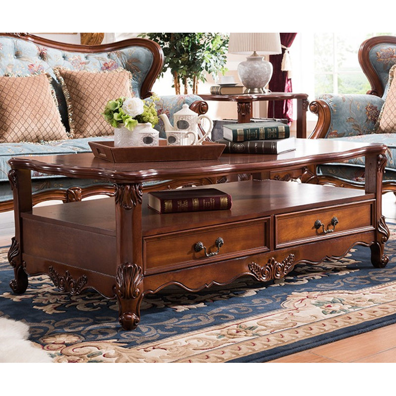 Concave Techie 53.15" Picture color Solid Wood Free form Coffee Table | Wayfair